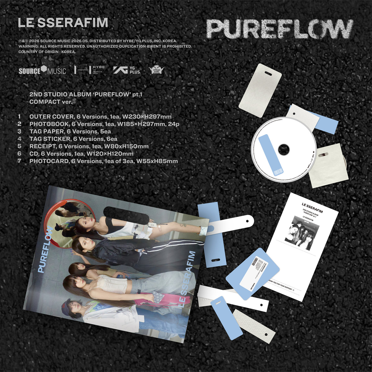 2nd Studio Album ‘PUREFLOW’ pt.1 (COMPACT ver.) - LE SSERAFIM Official ...
