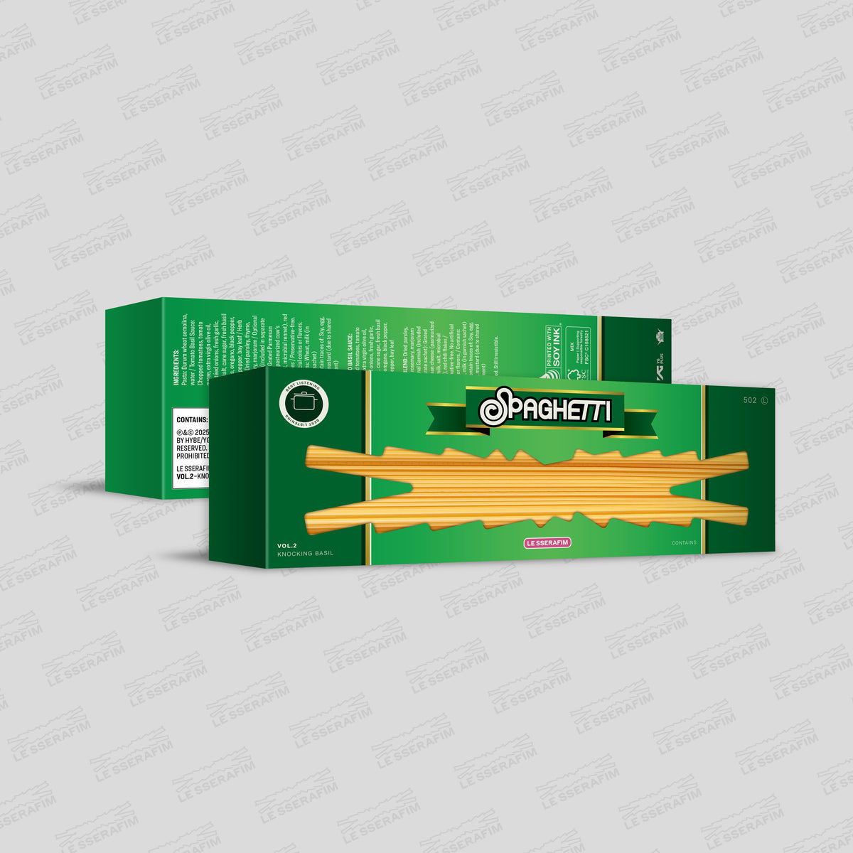 LE SSERAFIM 1st Single Album 'SPAGHETTI' KNOCKING BASIL - LE SSERAFIM ...