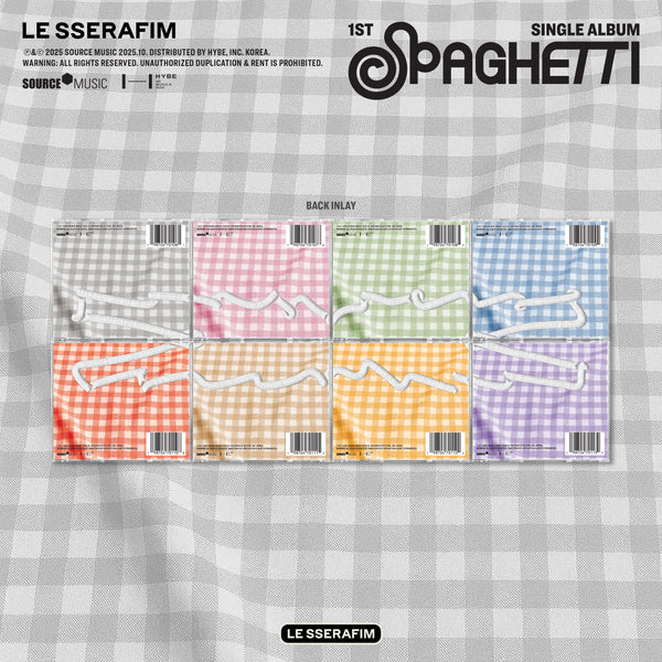 1st Single Album 'SPAGHETTI' Single CD (Plate ver.) - LE SSERAFIM ...