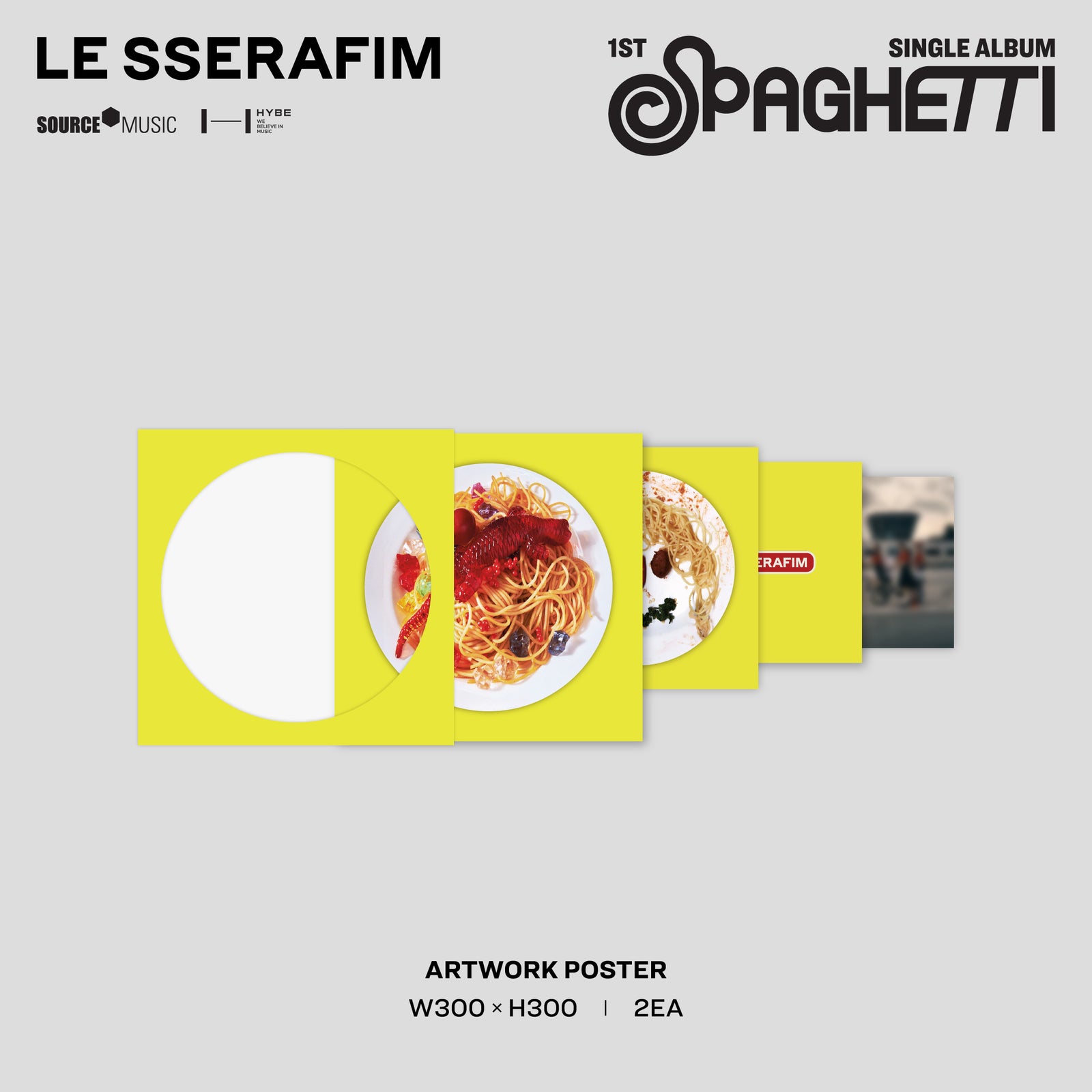 1st Single Album "SPAGHETTI" Vinyl [Neon Yellow] - LE SSERAFIM Official ...